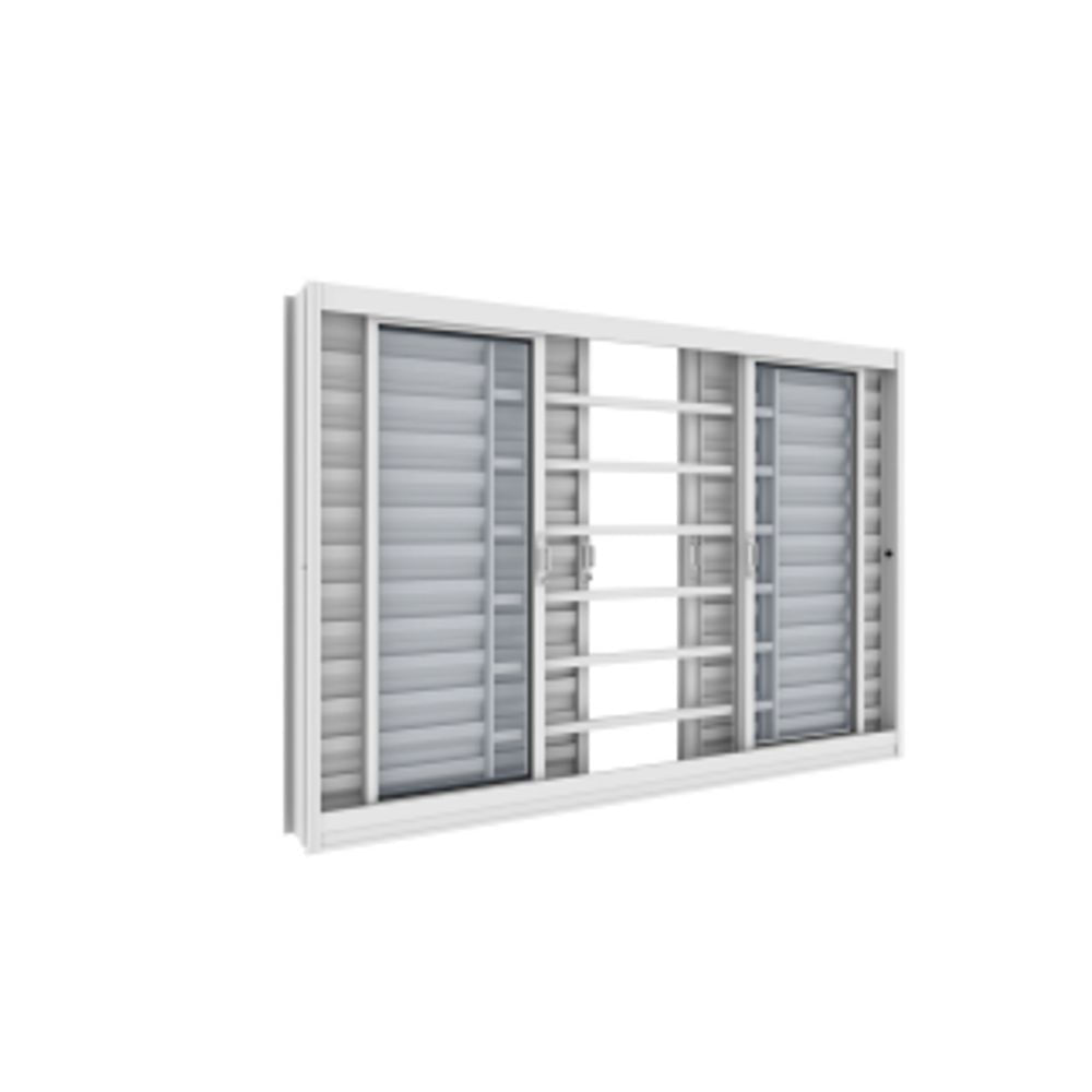 Janela Veneziana 1.50 x 1.00 Metros Grade Tubular 5470 Vitrolar - Babá ...